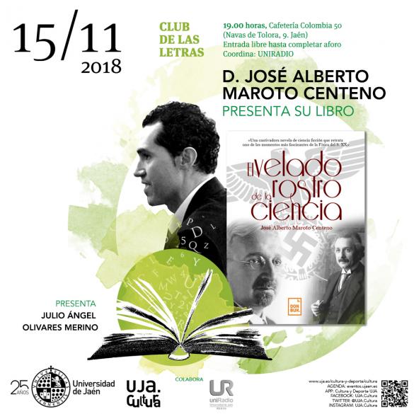 Club de las Letras. José Alberto Maroto presenta su libro "El velado ...